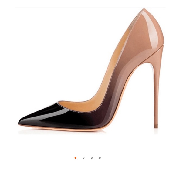 Shoes | Nudeblack Gradient High Heels Shoes Pointed Toe Pumps | Poshmark